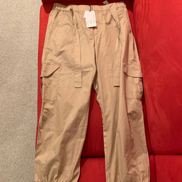 Zara | Pants & Jumpsuits | Zara Cargo Pants With Belt | Poshmark